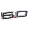 Genuine Ford 5.0 Fender Emblem 5.5" Silver With Matte Black & Red ...