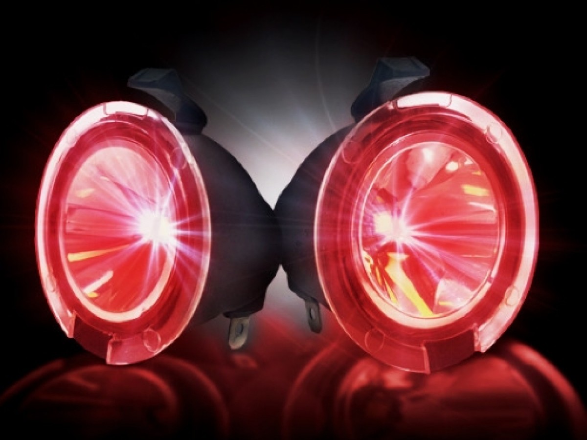 RECON Mirror / Puddle Light Kit - Red - 264242RD | Levittown Ford