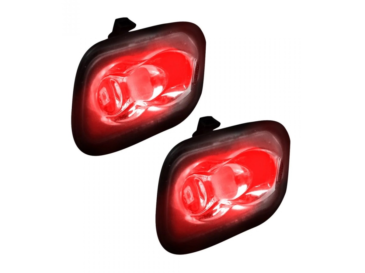 Recon Ultra High Power LED Mirror Puddle Lights Set Of Two Red Color ...