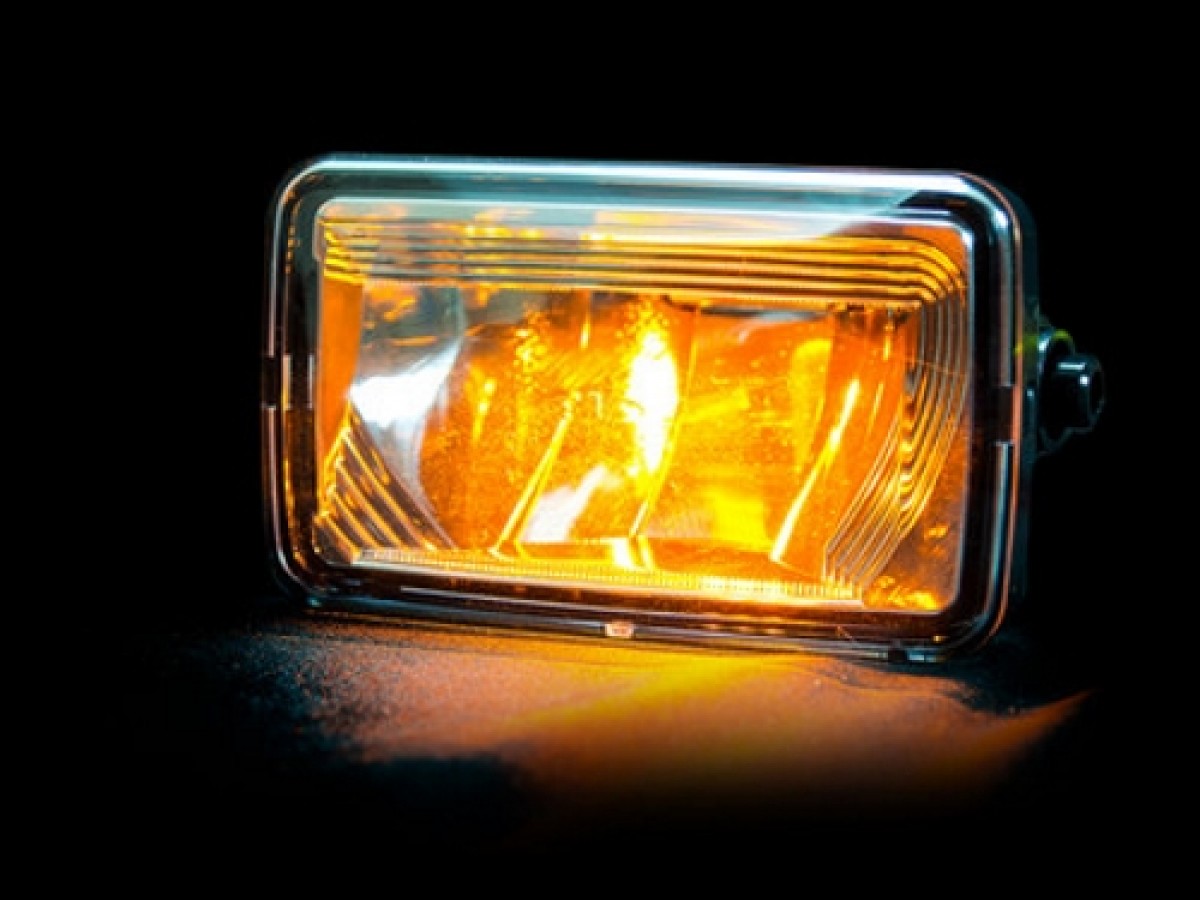 Recon LED Fog Lights Set Of Two Smoked Black With Amber Turn Signals ...