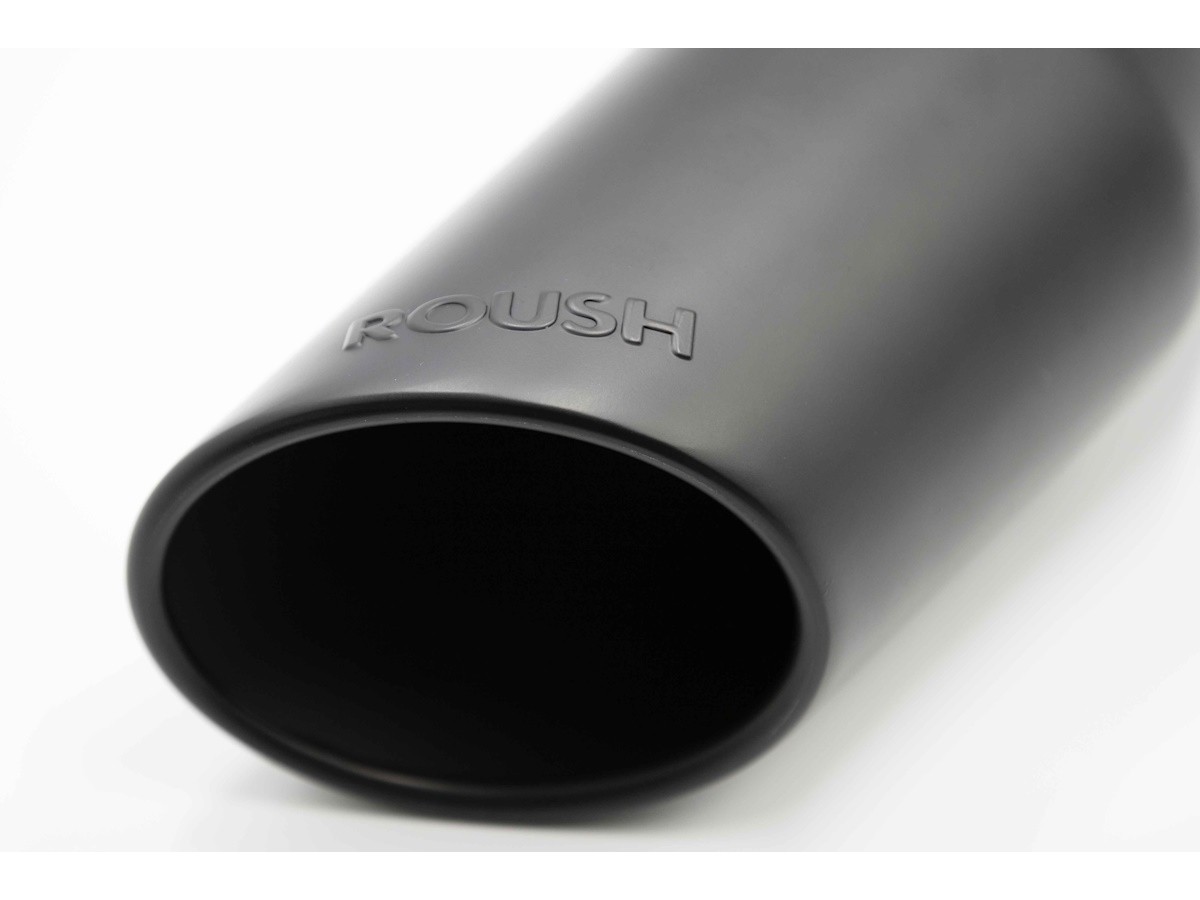 Roush Performance 4-Inch Matte Black Exhaust Dual-Tip Kit - 422318 ...