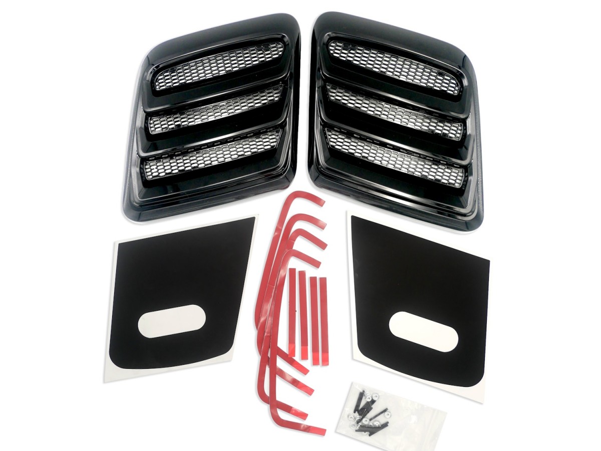 Roush Performance Mustang Hood Heat Extractors Gloss Black Kit Of Two