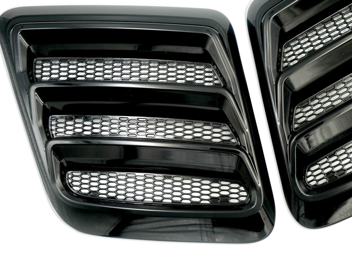 Roush Performance Mustang Hood Heat Extractors Gloss Black Kit Of Two ...