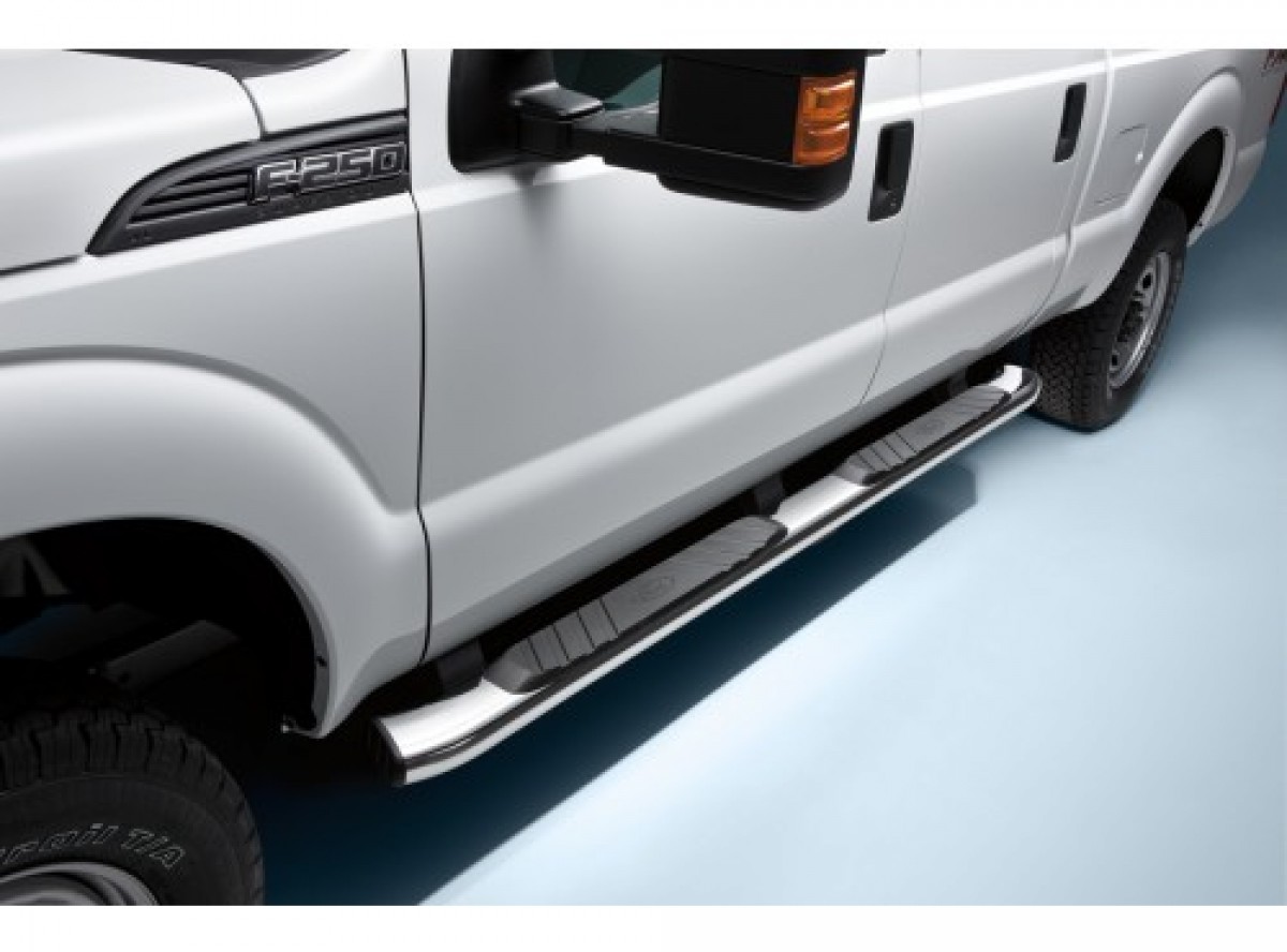 Genuine Ford Step Bars - 5" Chromed Aluminum Crew Cab - BC3Z-16450-EA ...