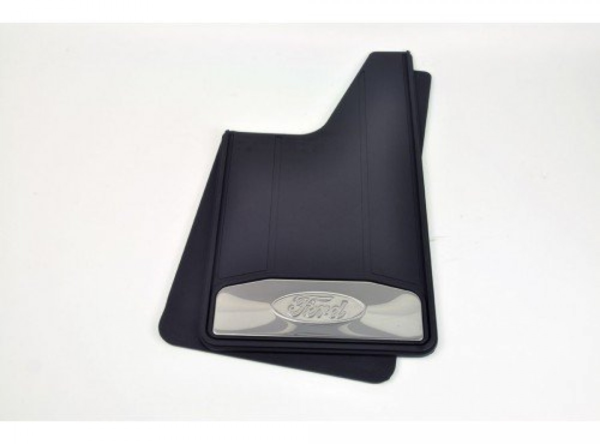 Genuine Ford Splash Guards - Rear - Heavy Duty - Black w/Stainless ...