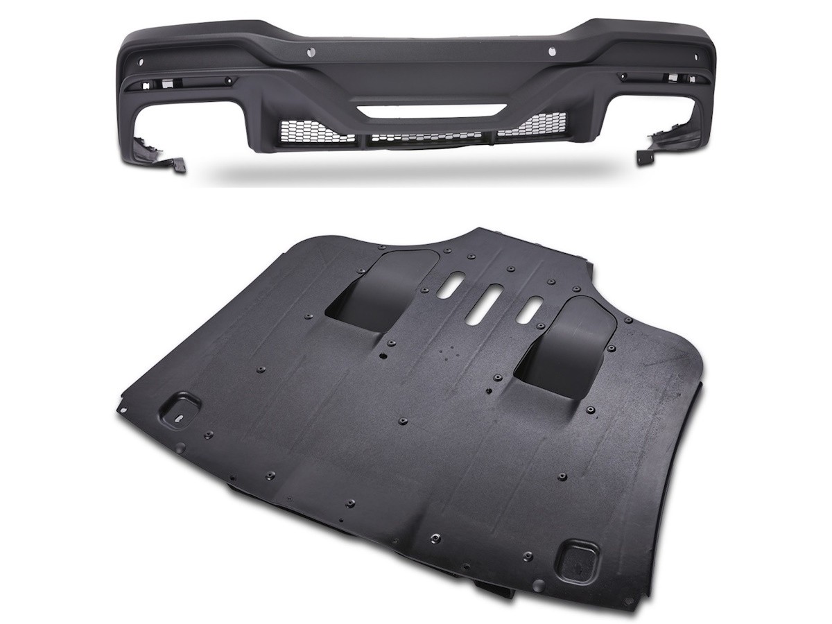Ford Rear Bumper Valance Close Out Panel & Underbelly Pan Diffuser Kit ...