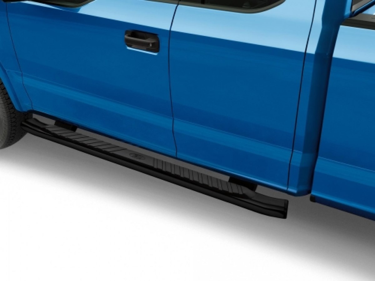Genuine Ford Step Bars - 5" Black Aluminum - SuperCrew - FL3Z-16450-FB ...