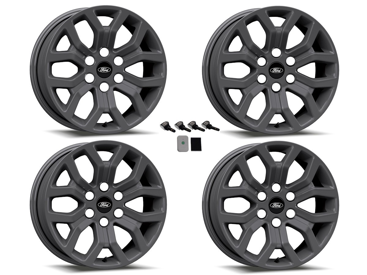 Ford Performance 18x7.5-Inch Matte Gray Wheels Kit Of Four With TPMS ...