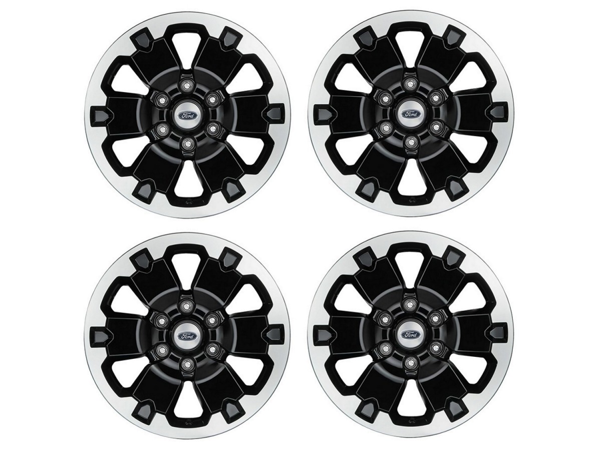 Ford Performance Wheel Kit Set Of Four 18" x 8" Gloss Black Machine ...