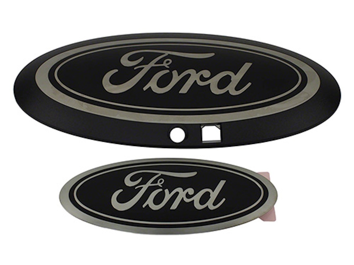 Ford Performance Black Smoked Chrome Oval Emblems For Front And Rear ...