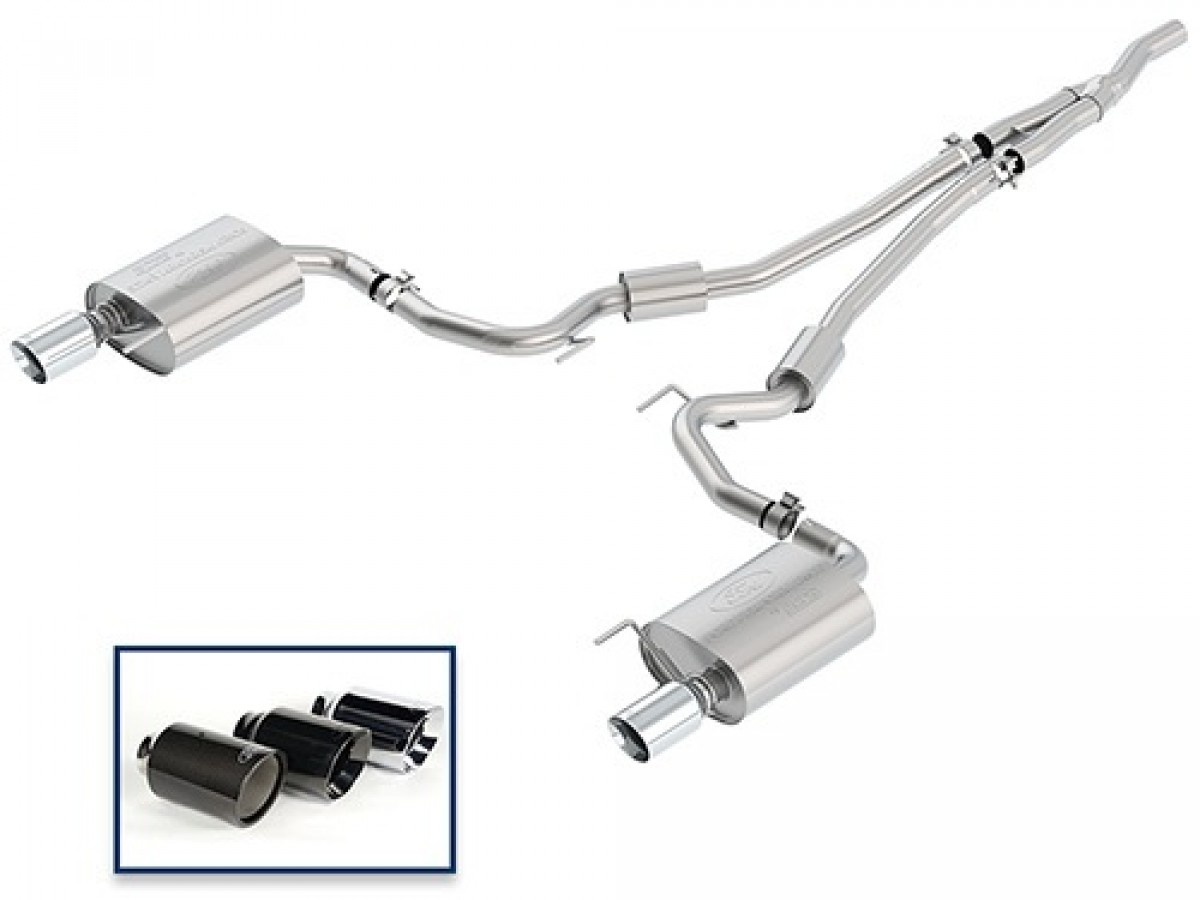 Ford Performance Exhaust System - 2.3L EcoBoost - Sport - Chrome - M ...