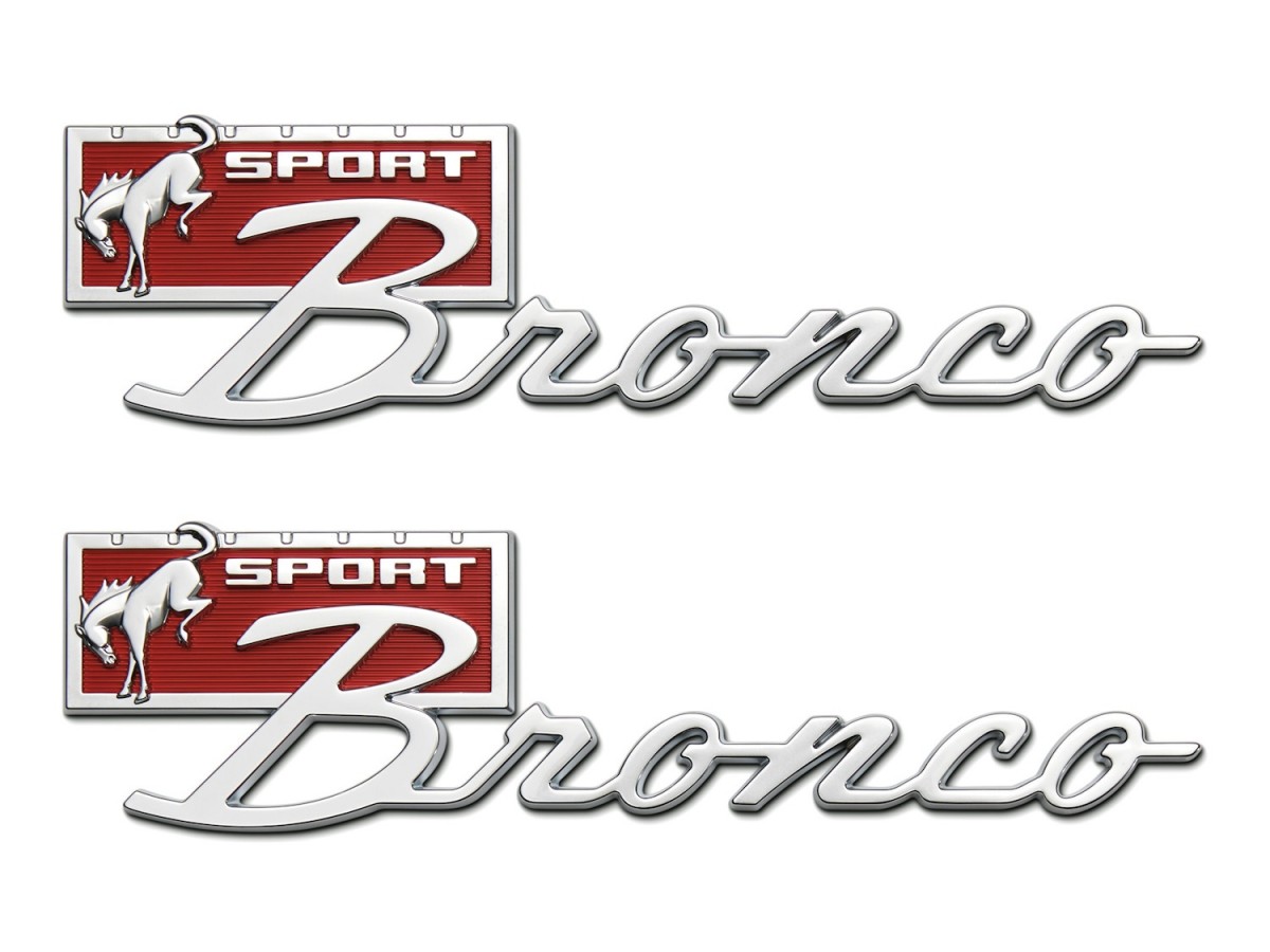 Ford Performance Classic "Bronco Sport" Script Fender Badges Kit Of Two ...