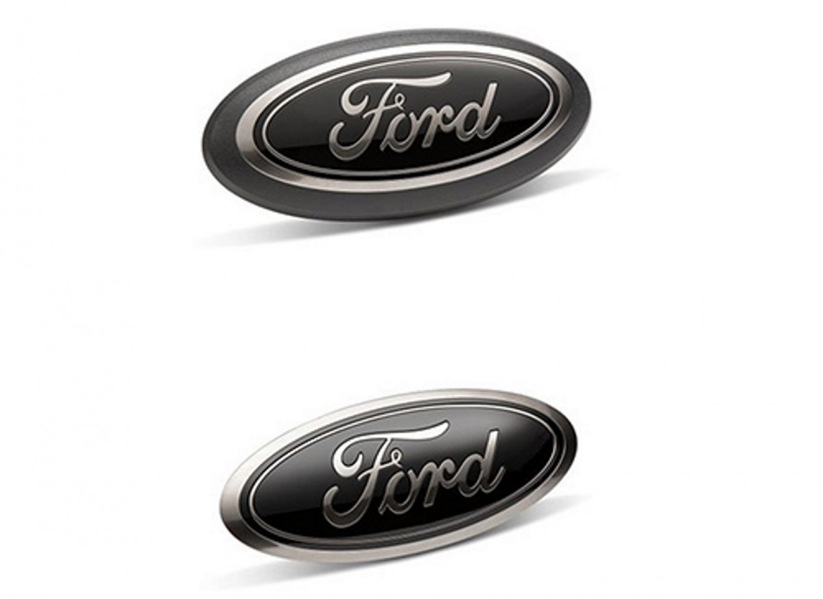 Ford Performance Black Smoked Chrome Oval Emblem Kit For Vehicles ...