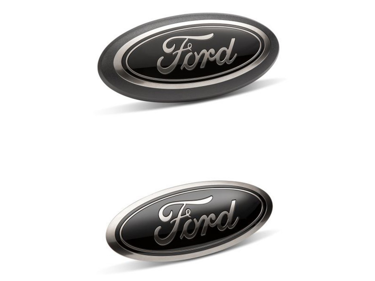 Ford Performance Black Smoked Chrome Oval Emblems For Front And Rear ...