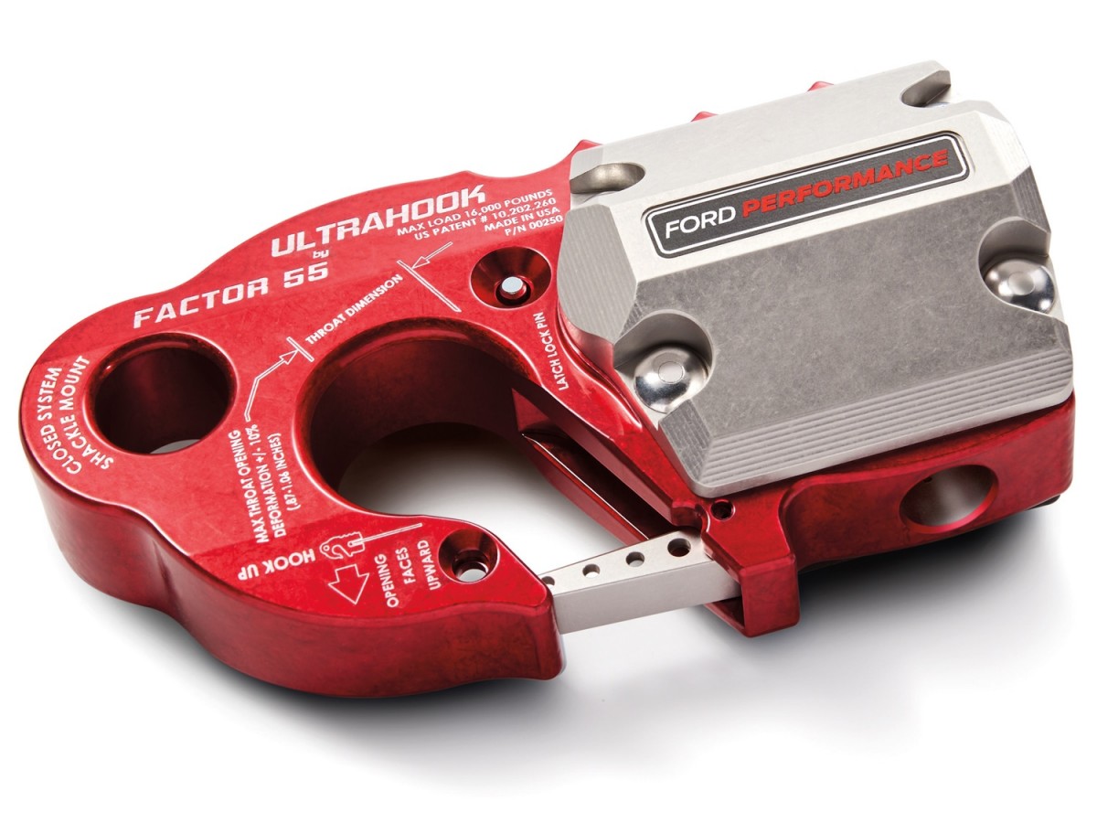 Ford Performance By Factor 55 Red Winch Mounted Ultrahook - M-1821-UHR | Levittown Ford
