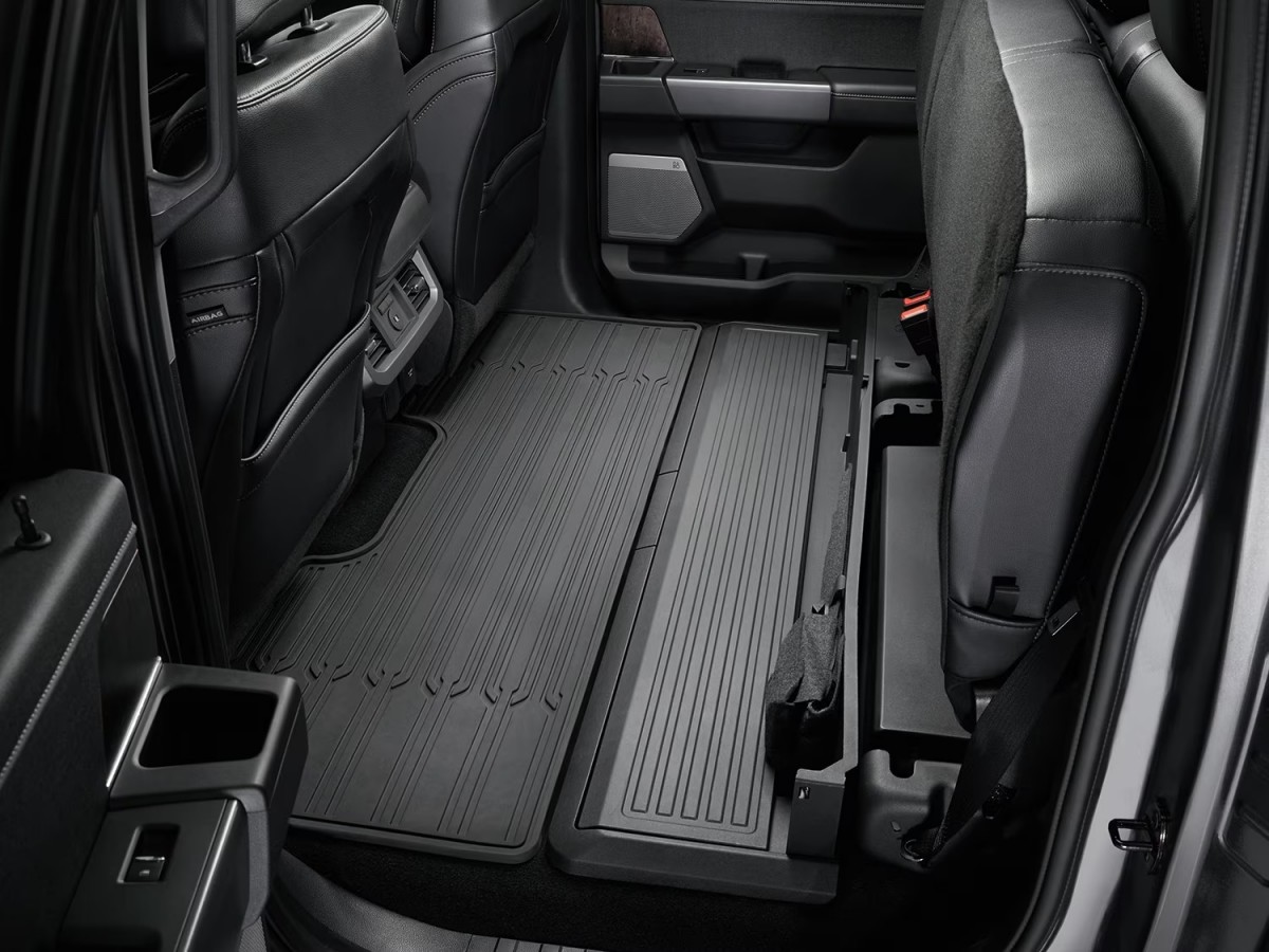 Ford Black 3-Piece Tray Style Floor Liner For Carpet Flooring SuperCab ...