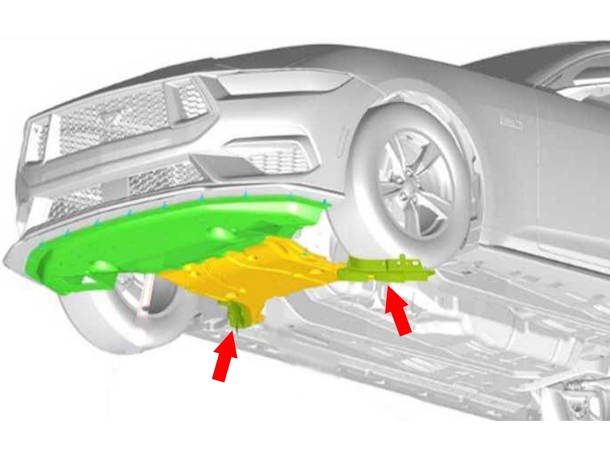 Ford Dark Horse / GT Performance Pack Underbody Air Strakes Kit Of Two ...