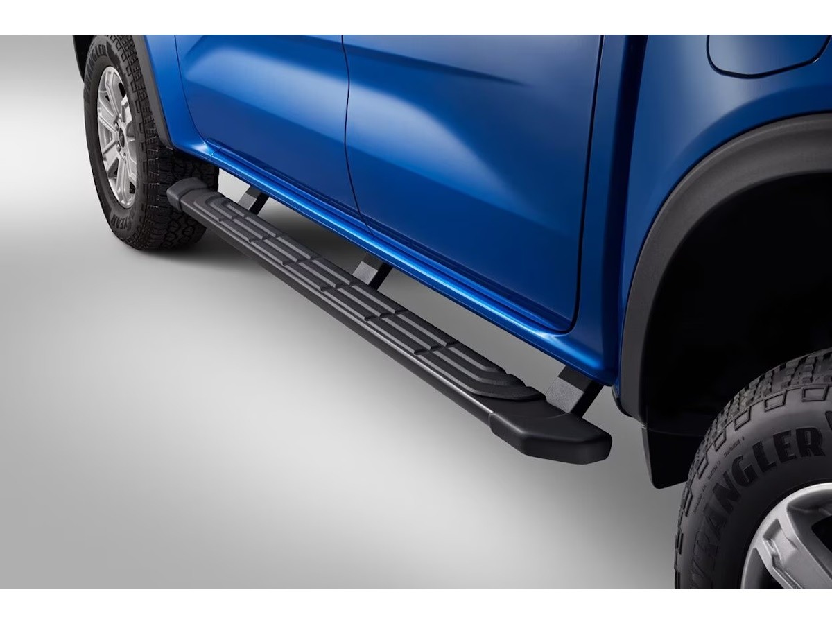 Ford Black Painted Rectangular 5 Inch Step Bars Kit Of Two For ...