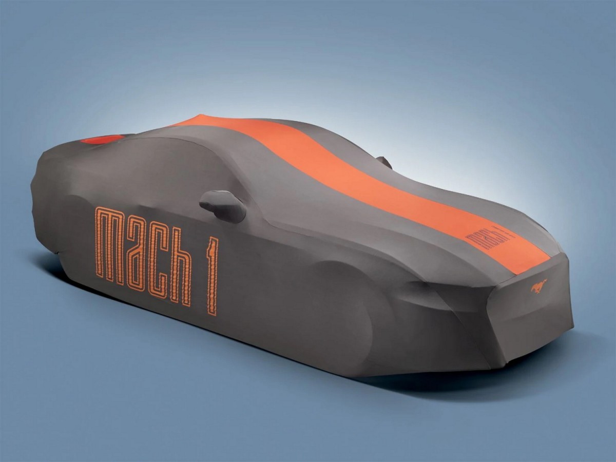 Genuine Ford Car Cover Mach 1 Low Wing Spoiler Grey Orange - VMR3Z ...