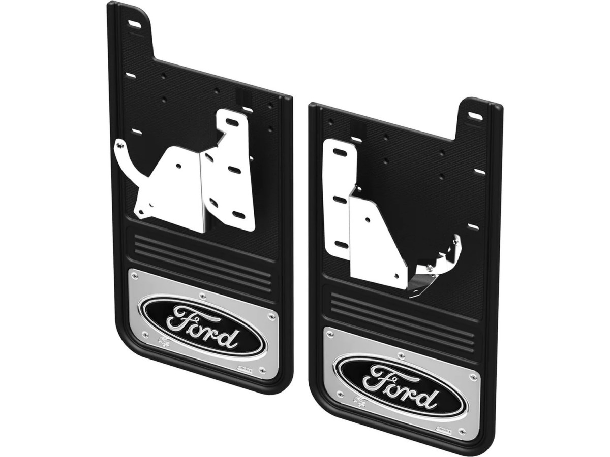 Ford Rear Gatorback Splash Guards With Black Ford Oval Logo On ...