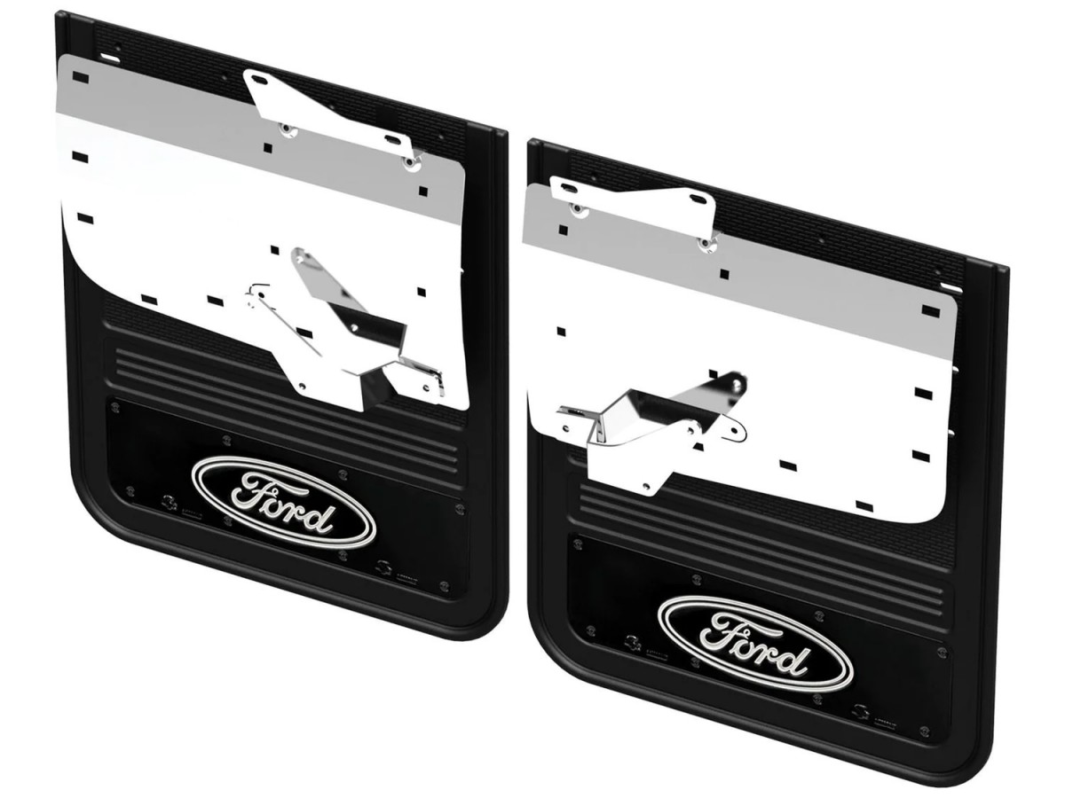 Genuine Ford Gatorback DRW Splash Guards With Black Ford Oval Logo On ...
