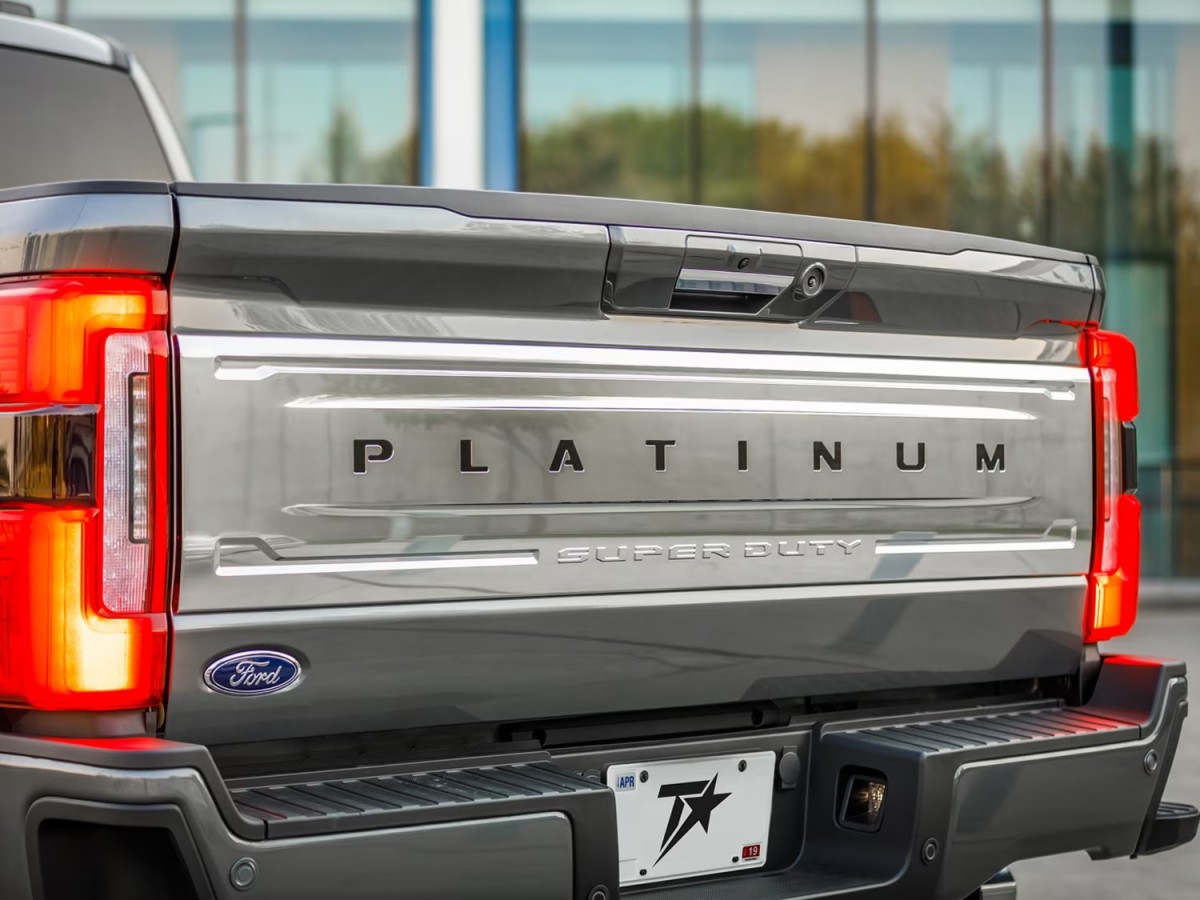 Ford "PLATINUM" Tailgate Lettering Inserts Titanium Plated Stainless ...