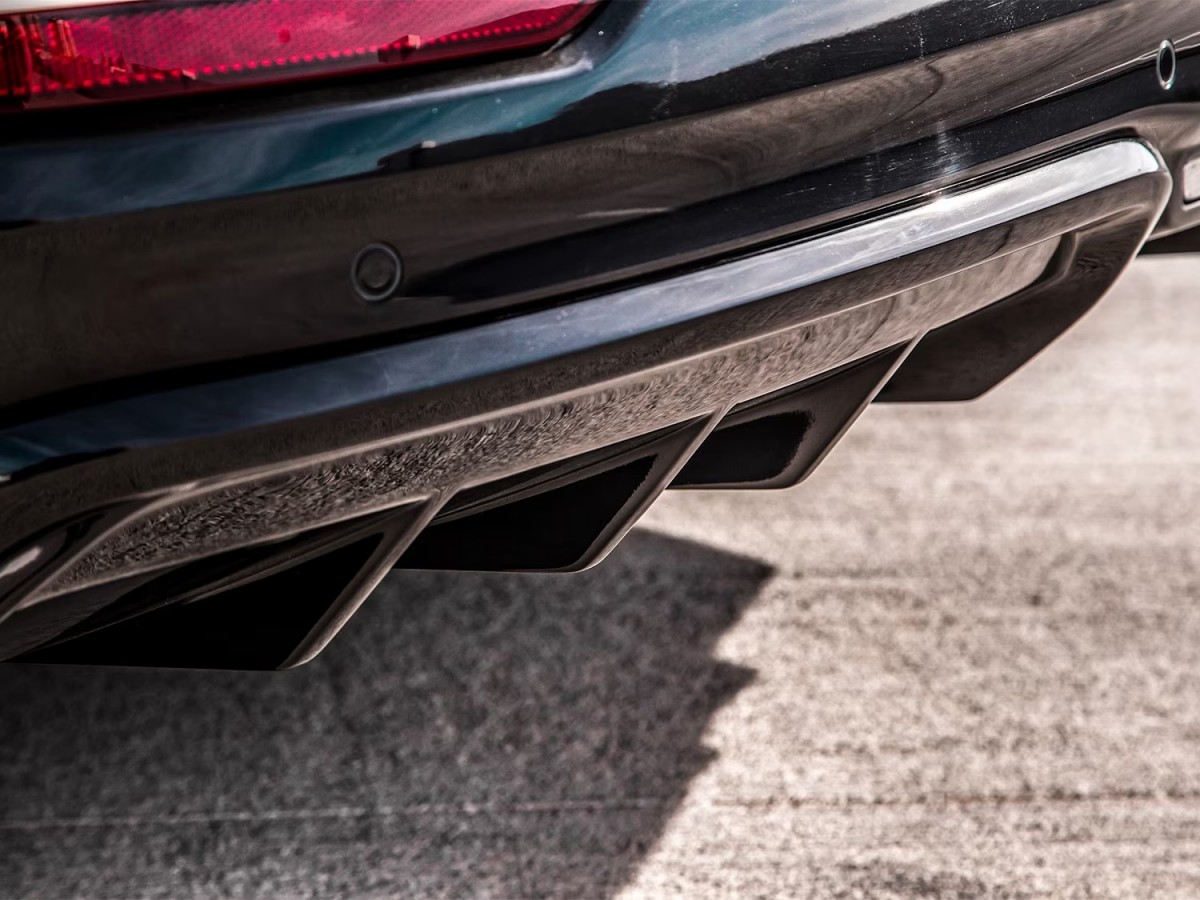 Ford Gloss Shadow Black Rear Bumper Diffusers Kit Of Two For Left And ...